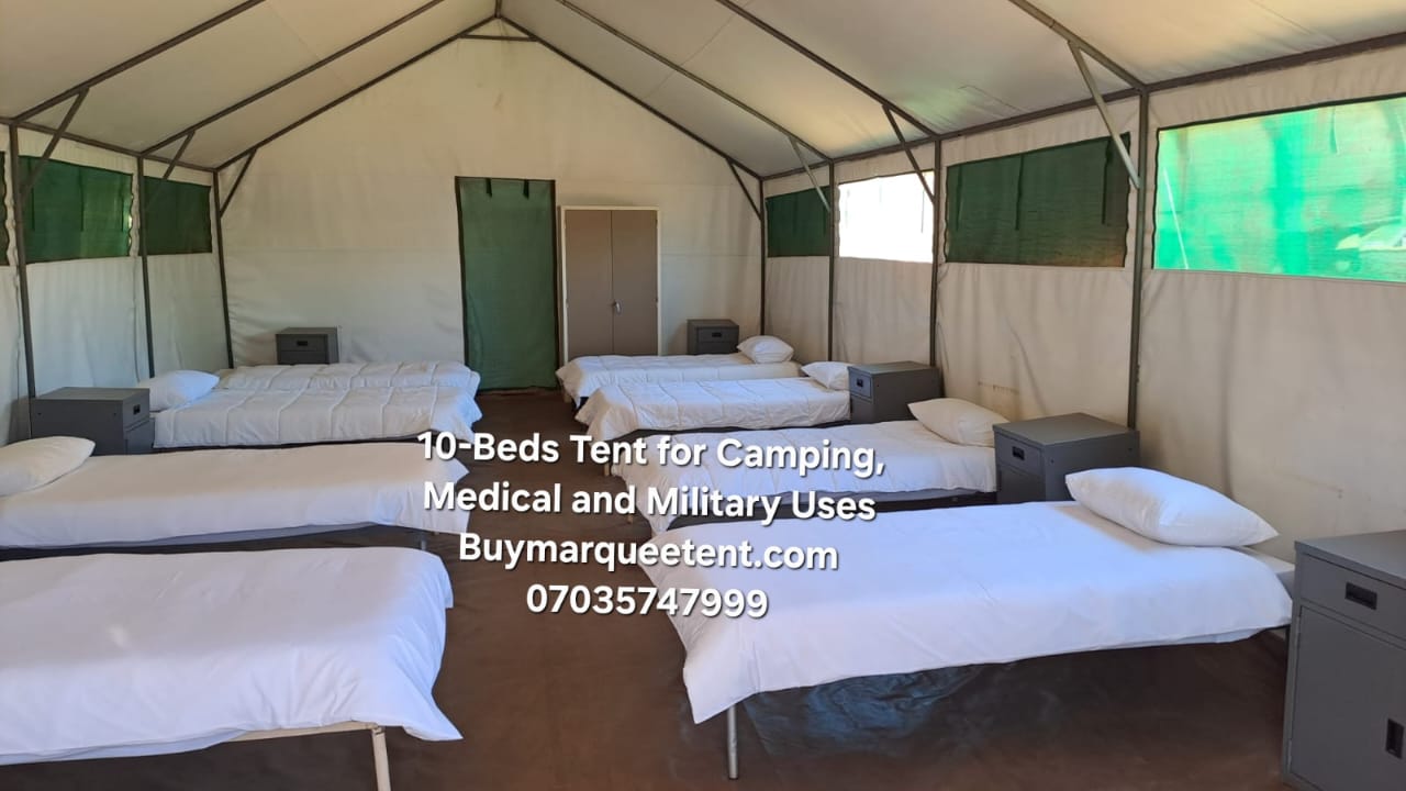 10 man medical, military or IDP CAMP TENT TENT STRUCTURE FOR ...